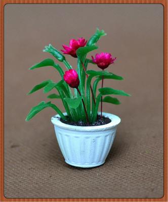 China 1:20model potted plant,model material,decoration fllower,artificial pot,1:25,3CM potted plant for sale