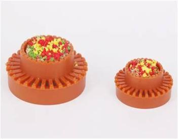 China miniature ABS round flower beds---model scale sculpture,plastic flower pots,model stuffs for sale