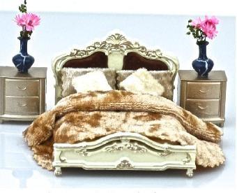 China European style bed-scale model bed,model furnitures,architectural model materials stuffs for sale