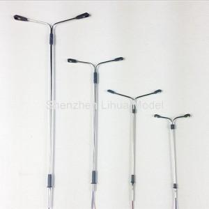 China model Steel lamppost,scale steel post,1:150scale light lamps,model metal lights,architectural model lamppost for sale