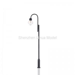 China metal lamppost,model steel light post,scale yard lamp,metal light, 1:150 model lamppost ligjt for sale