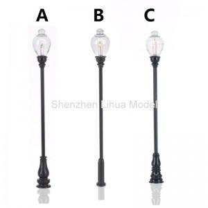 China metal lamppost, 1:150 steel light post,scale yard lights,metal light,1:100 model lamppost,building light for sale