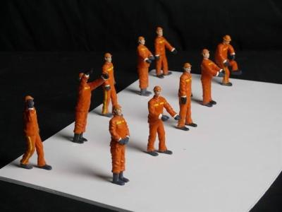 China color oilman  figures,1:20 color  oil workers ,scale people,model figures,1:20 color people,model stuffs,ABS people for sale