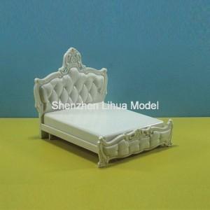 China model ABS double beds,scale miniature model beds,architectural model furnitures,model accessories,model materials for sale