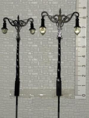 China metal lamppost,HO steel light post,scale 1:150 yard lamp,metal lights,model lamppost,model lights,metal yard lights for sale