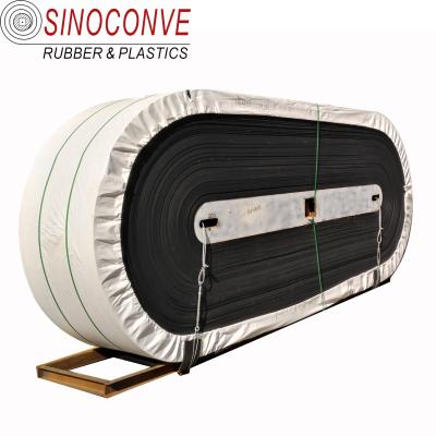 China 500-2500mm Belt Width Polyester Fabric Rubber Conveyor Belt with 1.45mm/ply Thickness for sale
