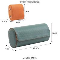 China Handmade Leather Watch Case Box Water Resistant Custom Size Leather Watch Holder for sale