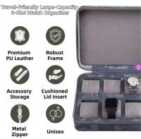 China Luxury 8 Slots Watch Protection Case Camouflage PU Leather Storage Box Custom Brand for sale