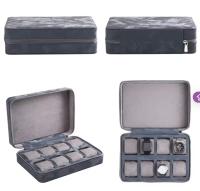 China Luxury 8 Slots Watch Protection Case Camouflage PU Leather Storage Box Custom Brand for sale