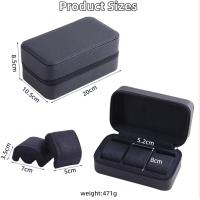 China OEM ODM Custom 3 Slots Men's Watch Box Case Handmade PU Leather Wristwatch Protection for sale