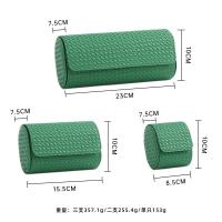 China PU Leather Watch Case Handmade 1 2 3 Slot Leather Watch Organizer OEM Logo for sale