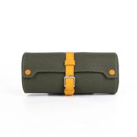 China Customized Nappa Leather Watch Case Wrist Jewelry Storage Roll Box Organizer 3 Case for sale