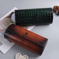 China Travel Luxury Leather Watch Boxes Multifunction Leather 3 Watch Roll Case for sale