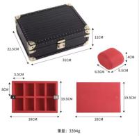 China Custom Luxury PU Leather 8 Slots Watch Storage Box Leather Wristwatch Case FCC RoHS for sale