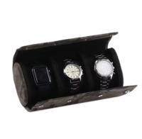 China OEM PU Leather Watch Roll Handmade Pattern Display Storage Case Protective Customized for sale