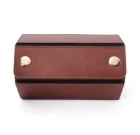 China Hexagon Velvet Leather Watch Boxes 2 Watch Travel Case Personalized for sale