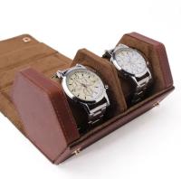 China Hexagon Velvet Leather Watch Boxes 2 Watch Travel Case Personalized for sale
