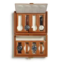 China Custom Leather Watch Boxes Water Resistant 8 Slot Leather Watch Case Holder for sale