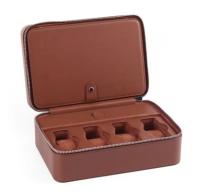China Handmade Genuine Leather Watch Boxes 8 Slot Luxury Watch Organizer With Zipper for sale