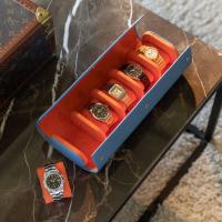 China 1 2 3 Slot Luxury Leather Watch Boxes Light Velvet Lining Jewelry Box Custom for sale