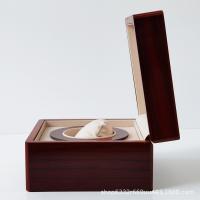 China Solid Wood Piano Paint Watch Storage Box Red Wood Grain Jewelry Packaging Gift Case for sale