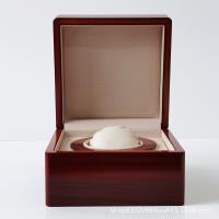 China Solid Wood Piano Paint Watch Storage Box Red Wood Grain Jewelry Packaging Gift Case for sale