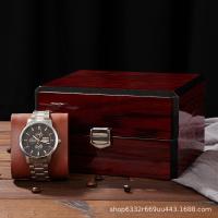 China Piano Lacquer Wooden Watch Jewelry Box Leather Storage Display Organizer Case for sale