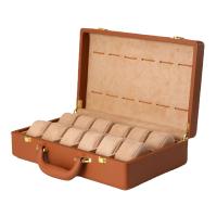 China Deluxe Leather 12 Slot Watch Storage Briefcase Jewelry Collection Display Gift Box for sale