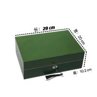 China Green Lacquer Wooden 10 Slot Watch Storage Gift Box Display Case Eco-Friendly Material for sale