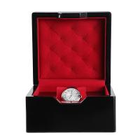 China Sleek Rectangular PU Watch Box Window Display Jewelry Packaging Storage Gift Case for sale