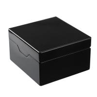 China Sleek Rectangular PU Watch Box Window Display Jewelry Packaging Storage Gift Case for sale