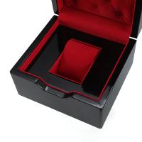 China Sleek Rectangular PU Watch Box Window Display Jewelry Packaging Storage Gift Case for sale