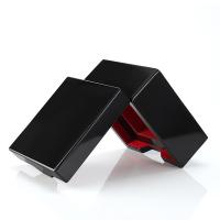 China Sleek Rectangular PU Watch Box Window Display Jewelry Packaging Storage Gift Case for sale