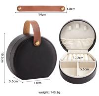 China Scratch Proof Luxury Leather Jewelry Boxes Velvet Lined Ring Earring Necklace Organizer for sale