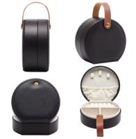 China Scratch Proof Luxury Leather Jewelry Boxes Velvet Lined Ring Earring Necklace Organizer for sale