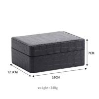 China Crocodile Pattern Leather Jewelry Boxes Spring Hinge Velvet Lining Gift Travel Jewellery Case for sale
