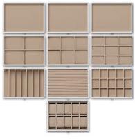China Custom PU Leather Jewelry Organizer Large 10 Layer Jewellery Storage Tray With Drawer for sale