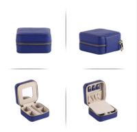 China Customizable Logo Handmade PU Leather Jewelry Organizer Square Shape For Storage for sale