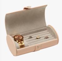China Handmade Portable PU Leather Jewelry Organizer Travel Friendly OEM Logo Custom Size for sale