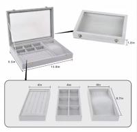 China Custom Logo 4 In 1 Stackable Jewelry Tray With Lid For Necklaces Rings Earrings for sale
