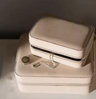 China Smooth PU Leather Make Up Case Large Multifunction Compartments Cosmetic Case for sale