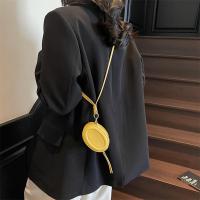 China Fashionable Oval Pu Leather Women Crossbody Bag Custom Logo Travel Lipstick Case for sale