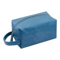 China Large Capacity PU Leather Toiletry Bag Men Women Leather Travel Organizer Bag for sale