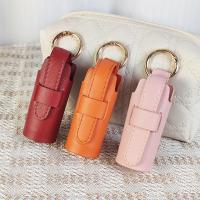 China Portable Ladies Pu Leather Makeup Lipstick Case Cosmetic Pouch For Bag Decoration for sale