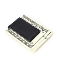 China Custom Color Genuine Leather Magnetic Money Clip For Holding Cash for sale