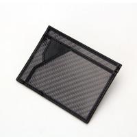 China Genuine Leather Credit Card Business Card Holders Carbon Fiber Blocking Fashion Style for sale