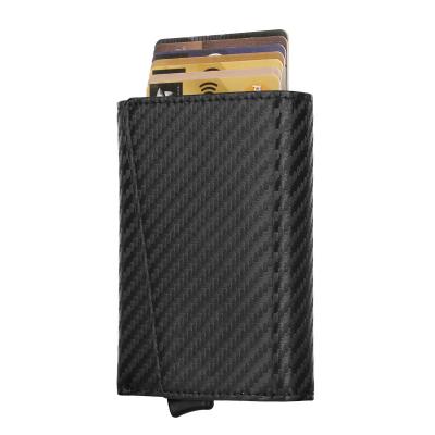 China RFID Blocking Genuine Leather Card Holders Stylish Customized Credit Card Wallet for sale
