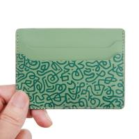 China 35mm PU Leather Card Holders RFID Blocking Credit Card Wallet Custom Design for sale