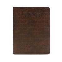 China RFID Blocking Passport Cover Retro Aged Style PU Leather Travel Passport Wallet for sale