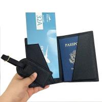 China Minimalist Men Women Leather Passport Holders Travel Gift Set With Gift Package Box for sale